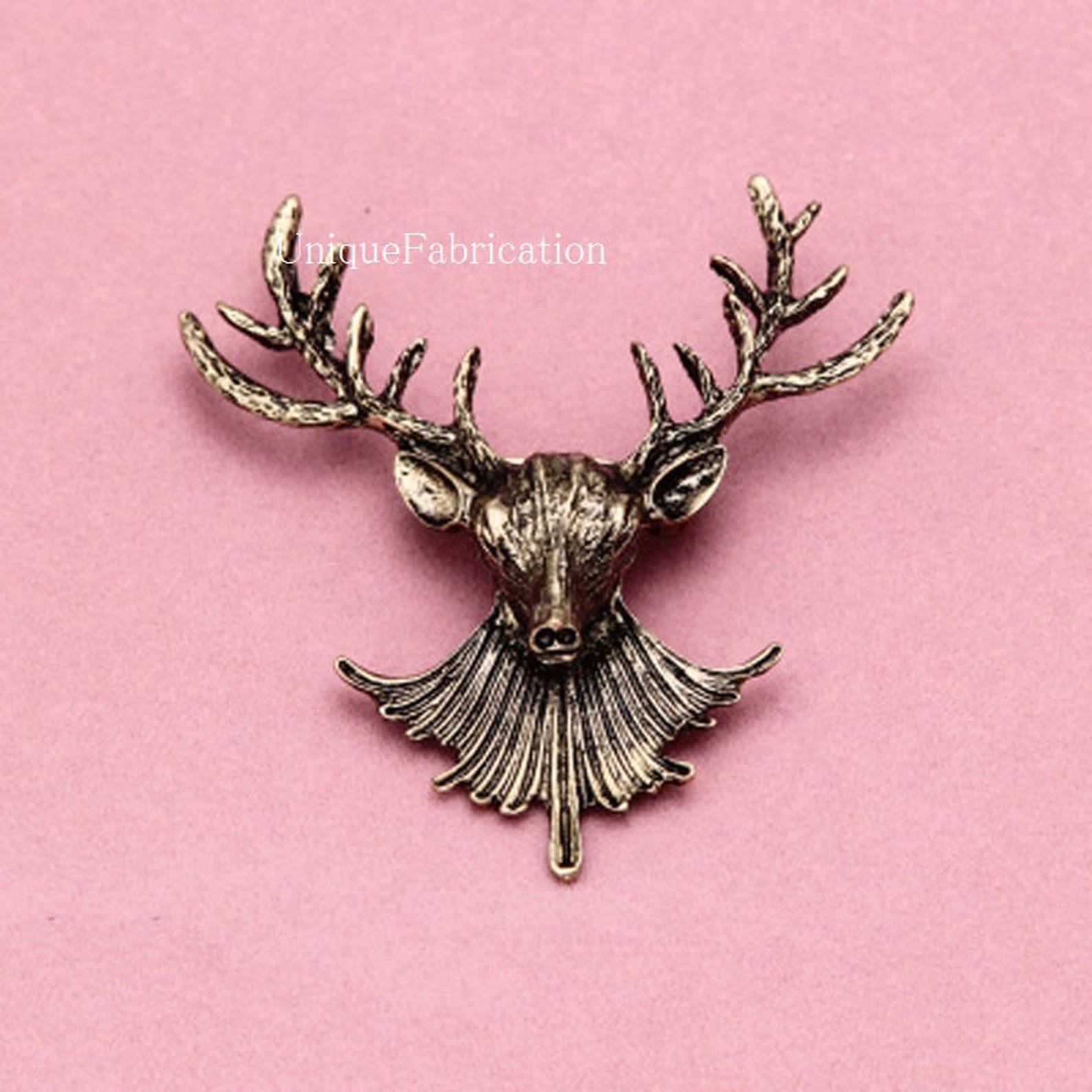 Bronze Colored Stag Deer Lapel Pin Brooch everyday / Weddings - Etsy
