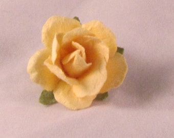 Paper Rose Flower Lapel Pin Light Pink Small Everyday / - Etsy