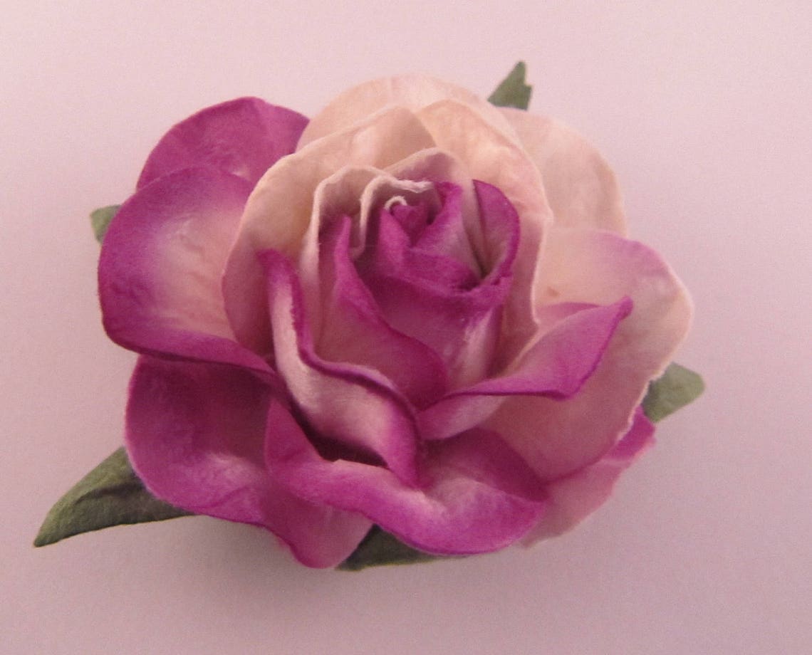 Large Purple & White Flower Rose Men's Lapel Pin - Etsy