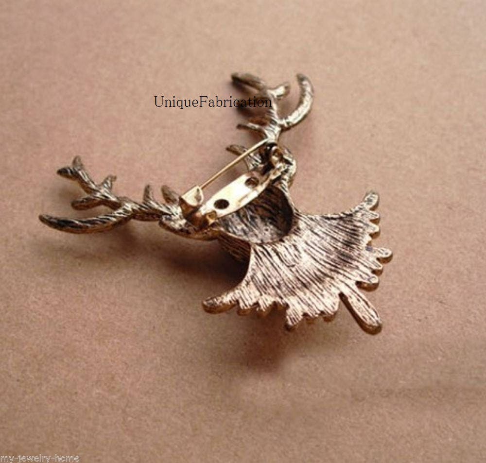 Bronze Color Stag Deer Lapel Pin - Zinc Metal Alloy Brooch - Etsy