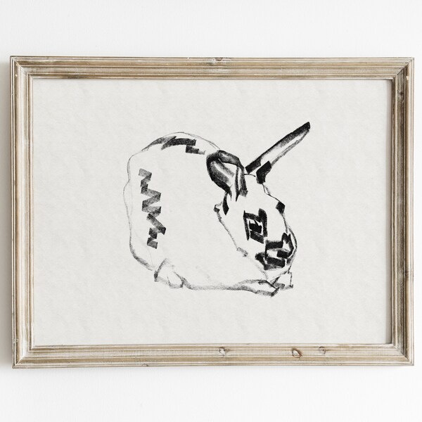 Rabbit Line Art - Etsy