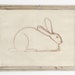 Vintage Rabbit Drawing Abstract Sketch Art Abstract One Line - Etsy