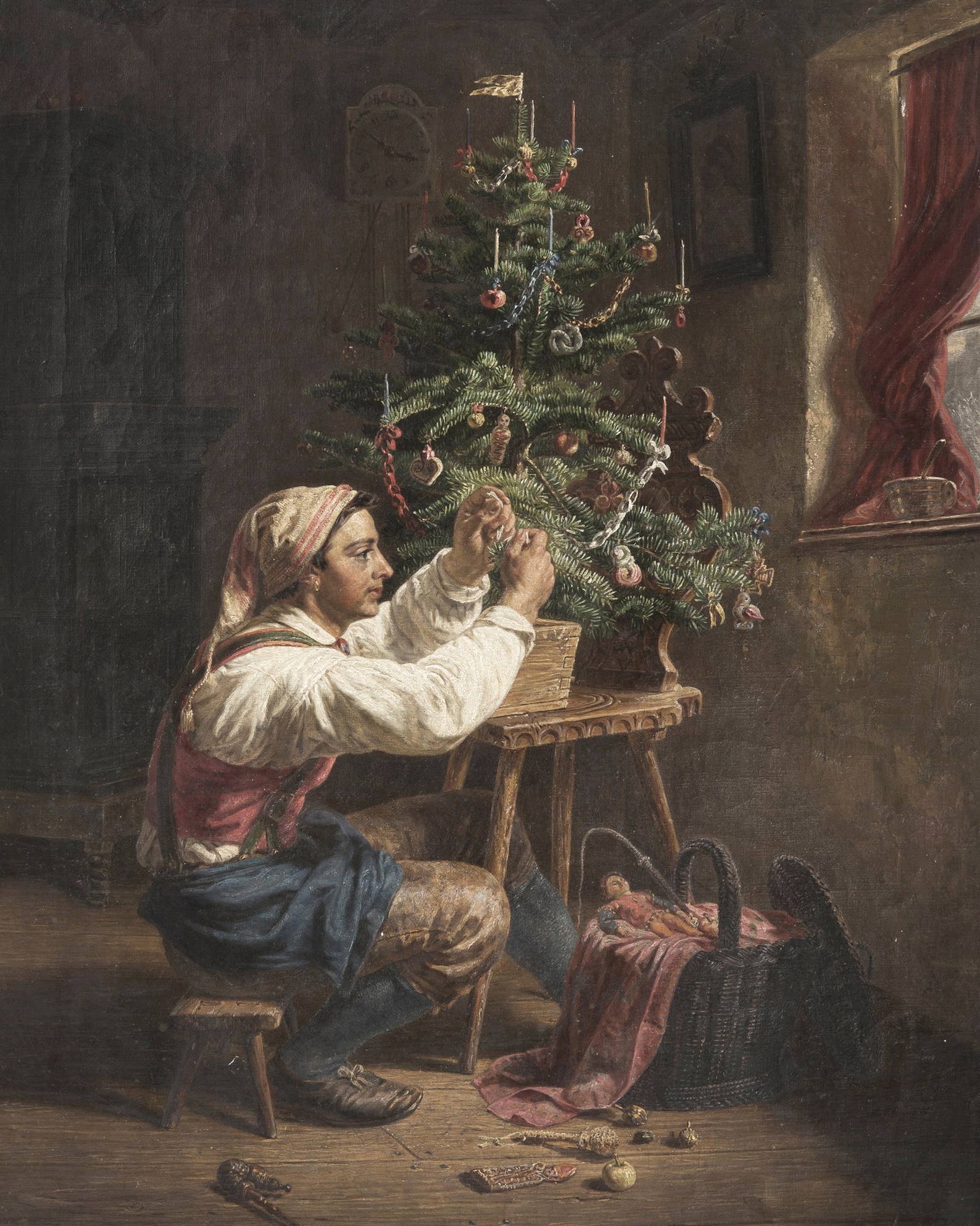 Vintage Christmas Art Print Christmas Tree Print Farmhouse - Etsy