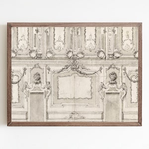 Classical Wall Art, Traditional Art Print, Vintage Architecture Sketch ...