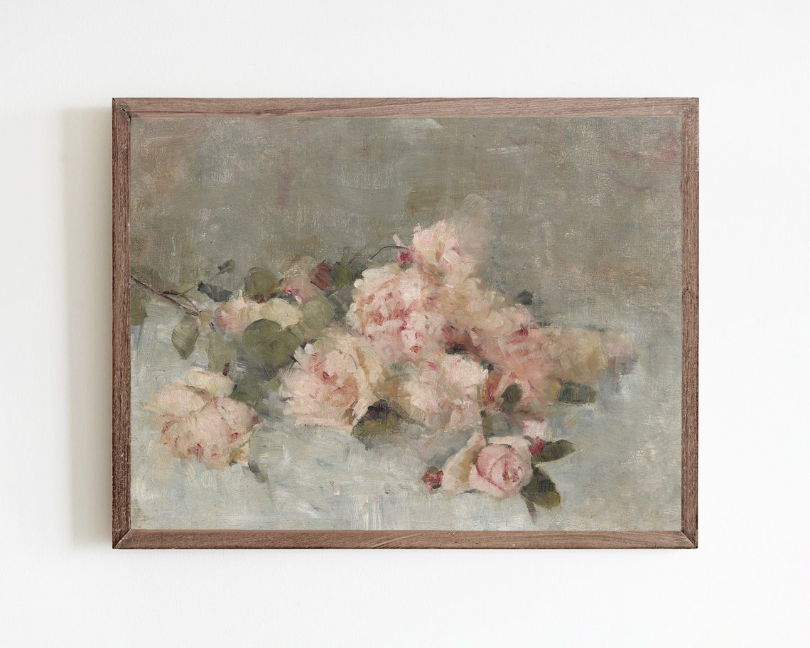 Rose Art Vintage Flower Print Antique Art Vintage Rose - Etsy
