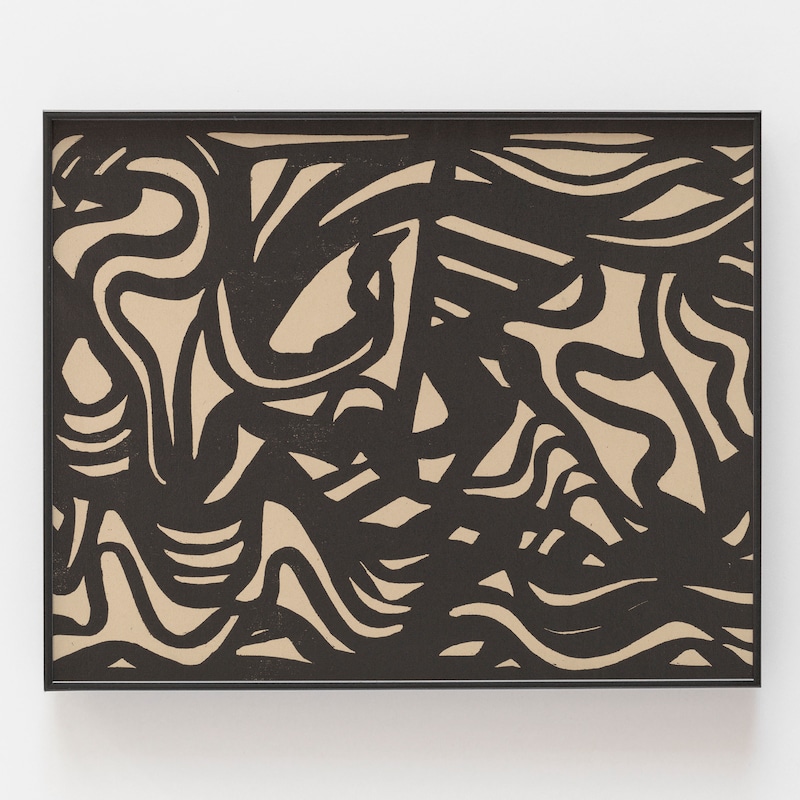 Abstract Linocut - Etsy