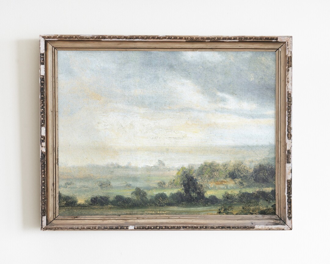 Landscape Wall Art, Country Landscape Painting, Antique Landscape Art ...