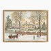 Vintage Christmas Village Print: 1850s Winter Landscape (digital ...