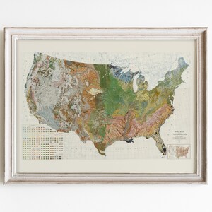 Vintage US Soil Map Print: 1931 Geology Poster (digital Download) - Etsy
