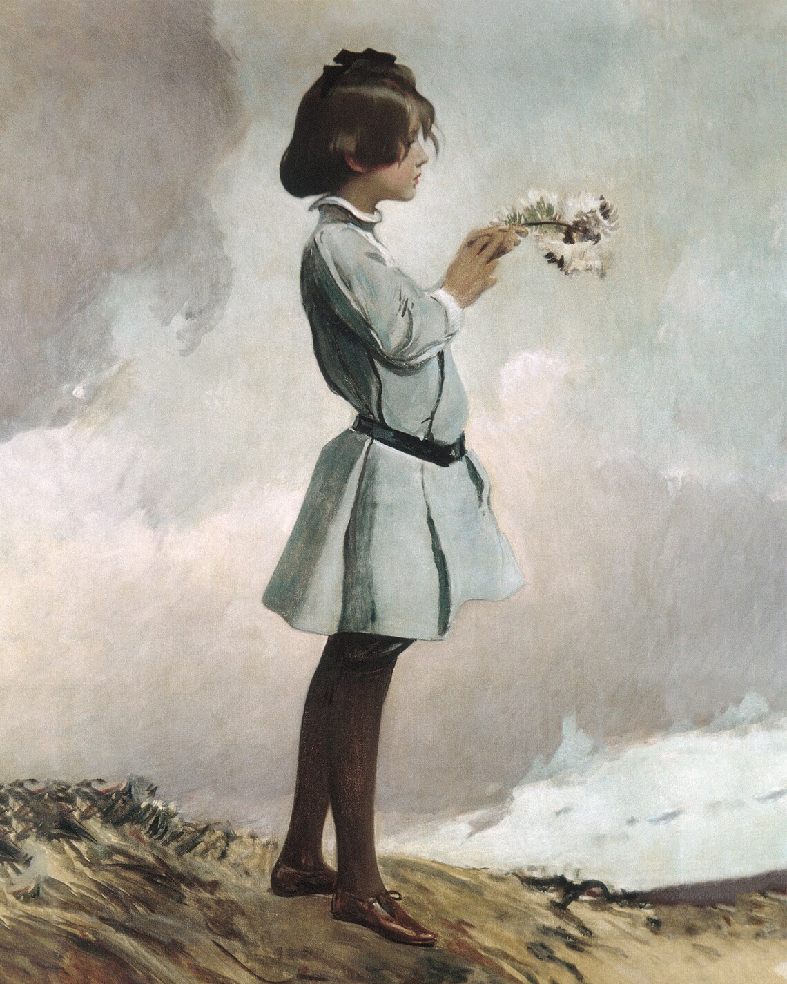 Vintage Girl Portrait Painting Girls Room Art Print Neutral - Etsy