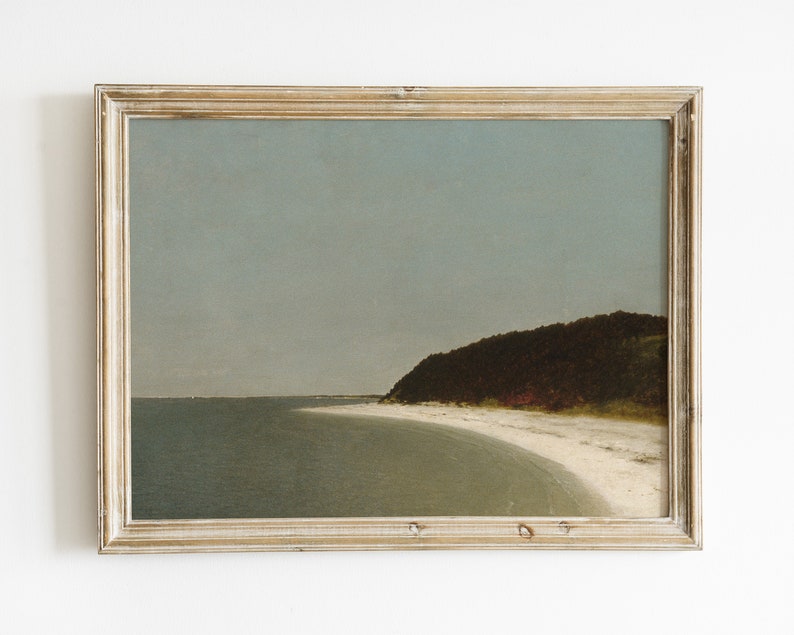 Vintage Landscape Ocean Painting Ocean Art Print Beach | Etsy