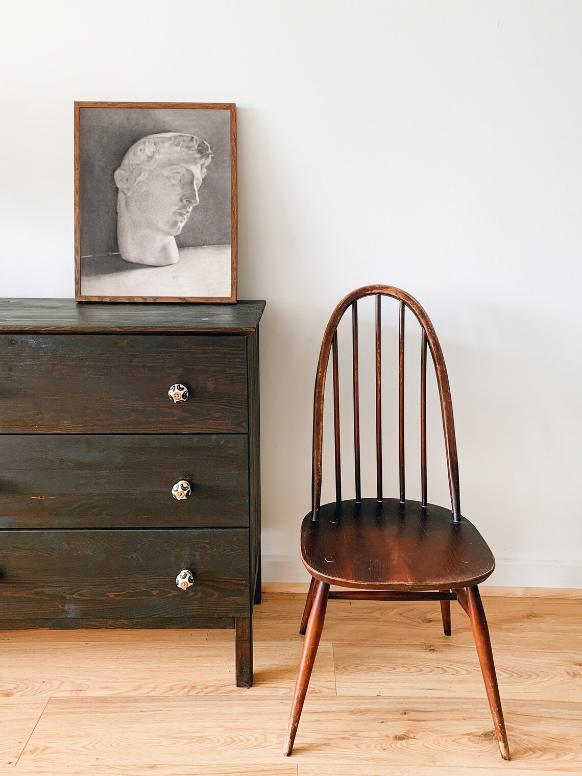 Statue Wall Art Marble Bust Drawing Vintage Man Sketch Art | Etsy