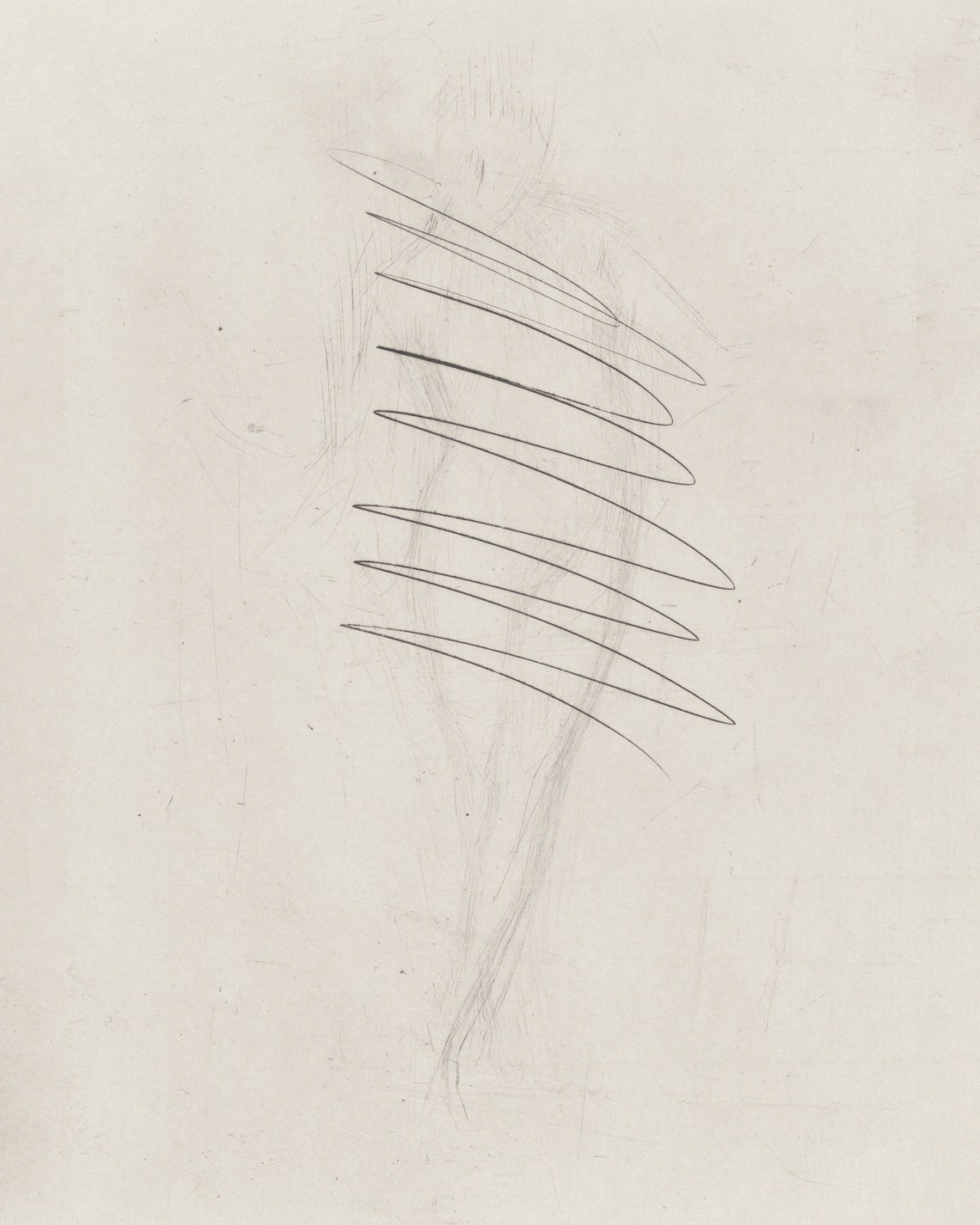 Figure Sketch Art Vintage Female Figure Sketch Line Drawing - Etsy