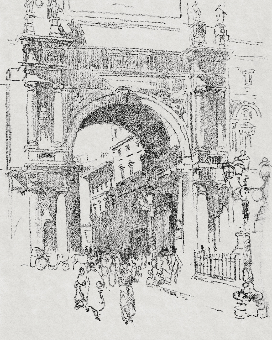 Antique Arch Sketch Art Vintage Architecture Wall Art for - Etsy
