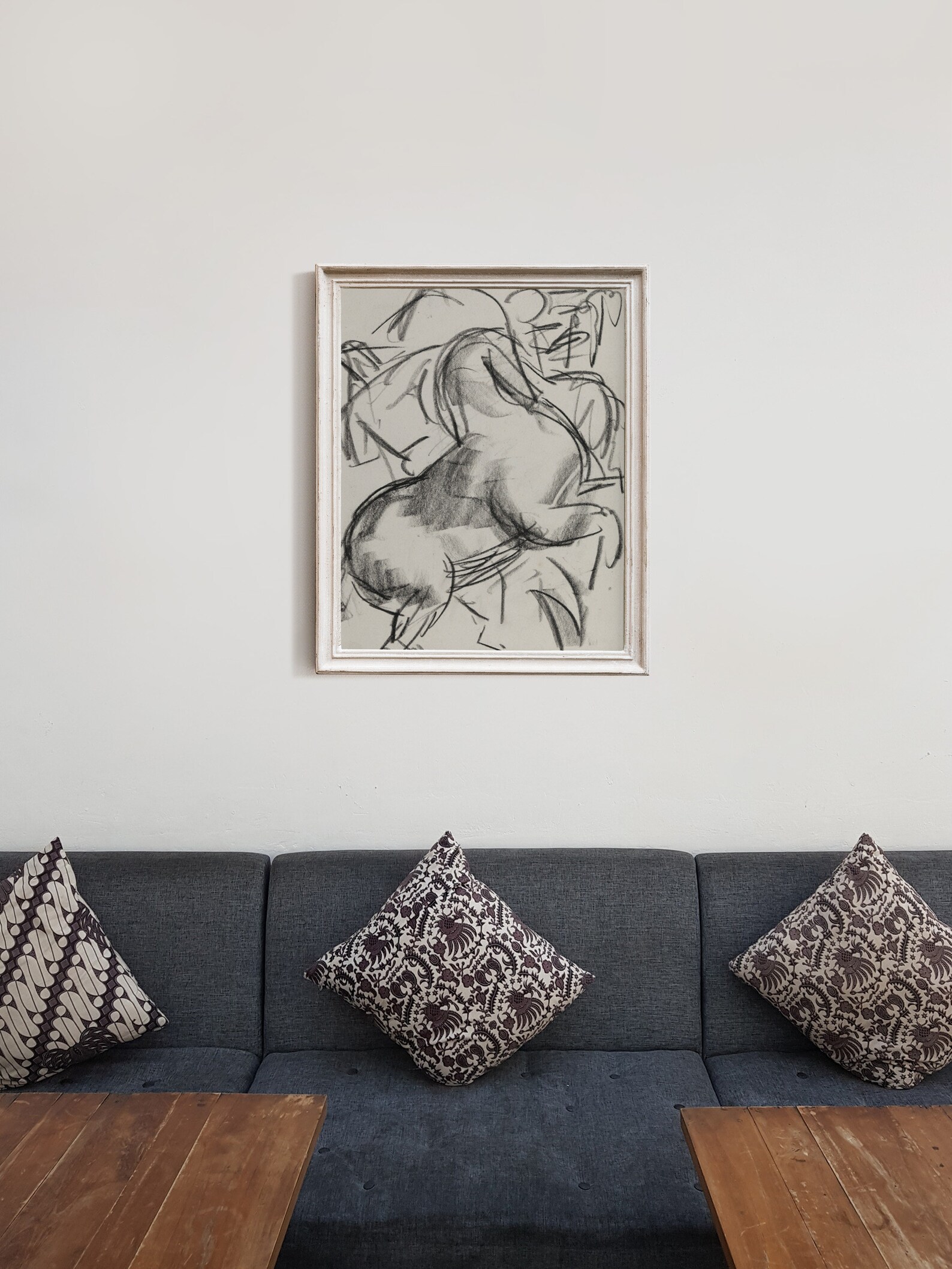 Abstract Horse Line Drawing Print Vintage Minimalist Wall - Etsy