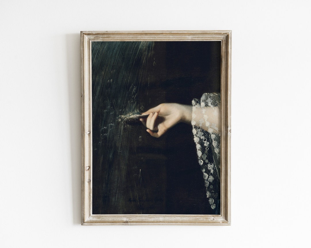 Victorian Woman's Hand Art Print: Moody Surreal Portrait (digital ...