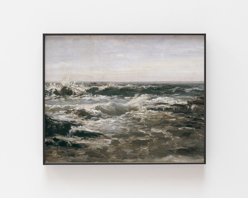 Vintage Painting Ocean Print Vintage Art Sea Art Antique - Etsy