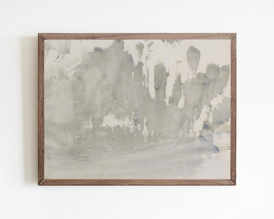 Brushstroke Art Neutral Abstract Watercolor Print Abstract - Etsy