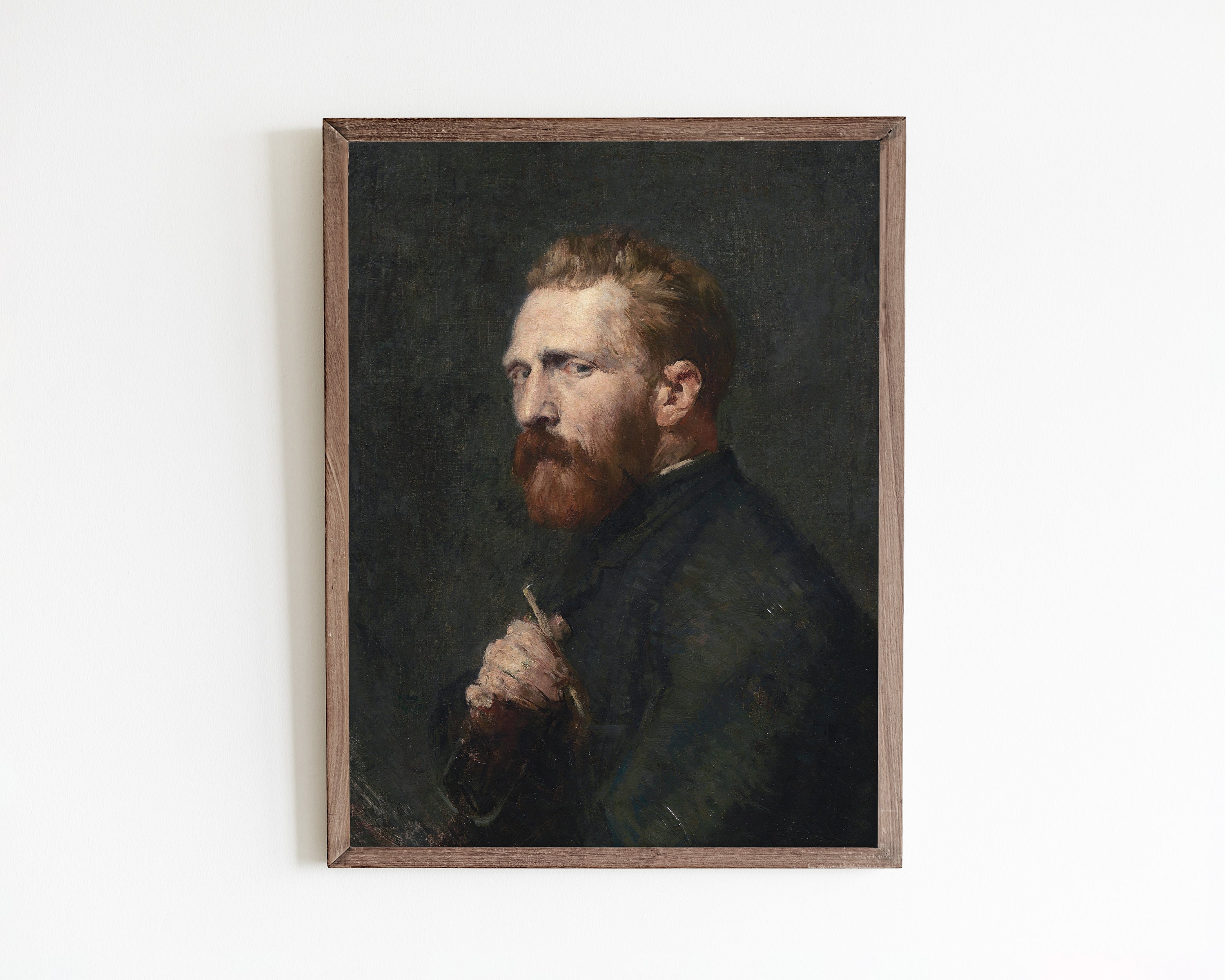 Wall Decor Man Print Defaced Man in Uniform Vintage Watercolor Art ...