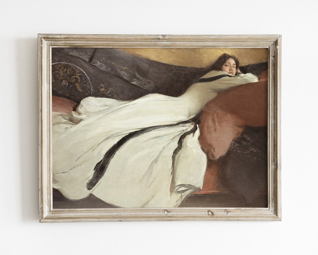 Classical Portrait Painting, Vintage Woman Portrait Painting, Antique ...