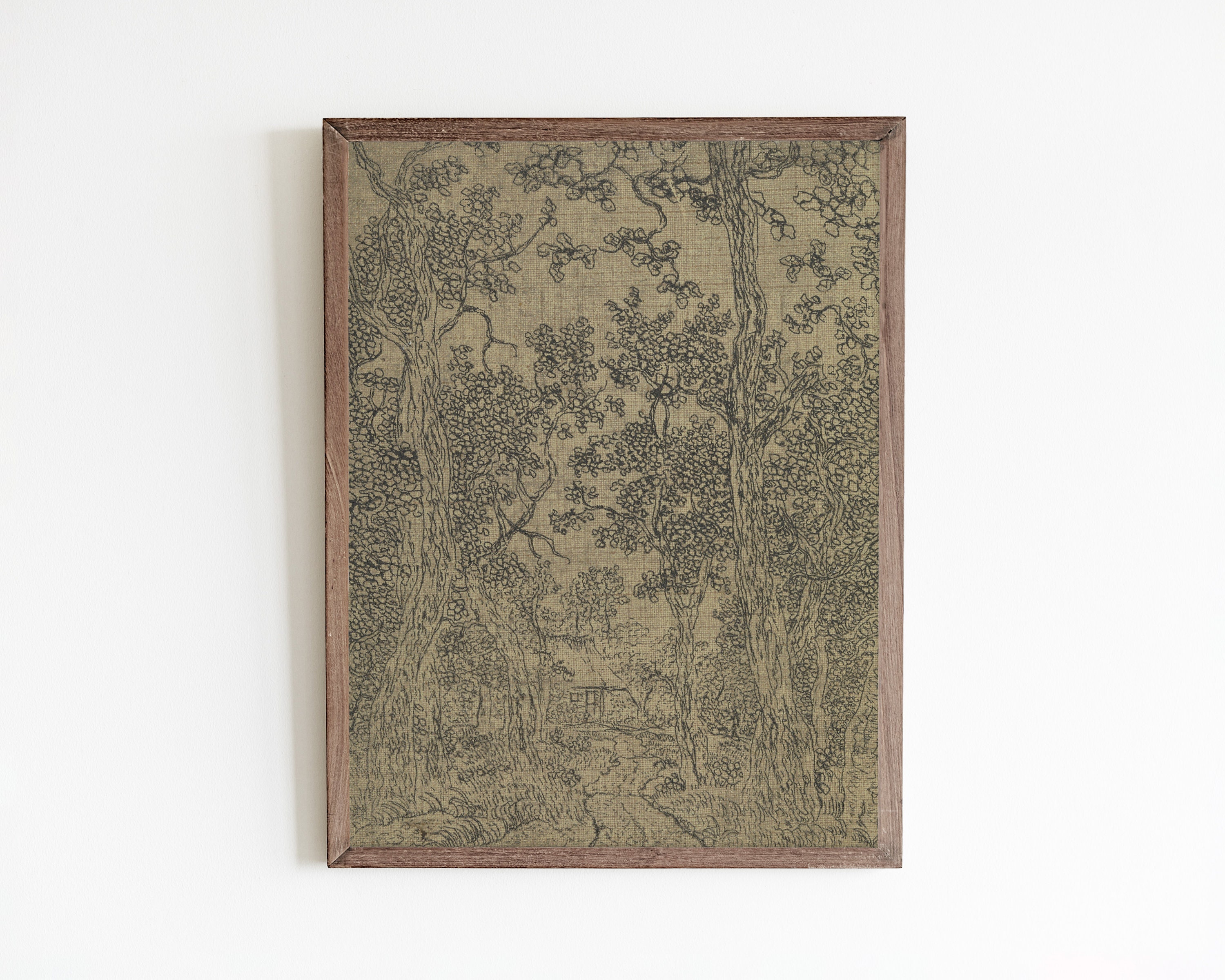 Antique Sketch Art Vintage Ink Drawing Warm Tone Wall Decor - Etsy