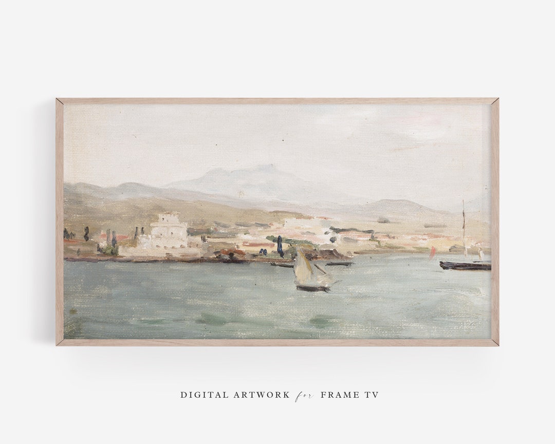 Greek Seascape Oil Painting for Samsung Frame TV (digital Download) - Etsy