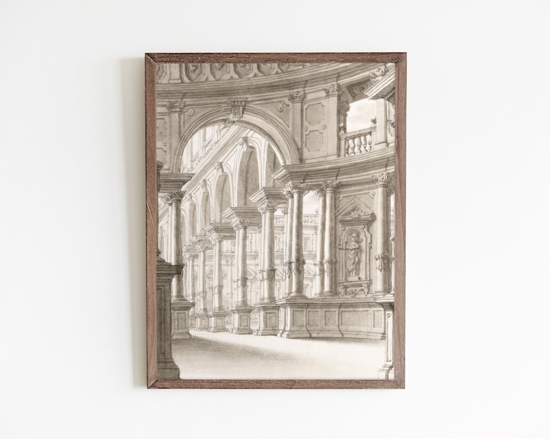 Vintage Etching Architecture Wall Art for Gallery Wall Decor - Etsy