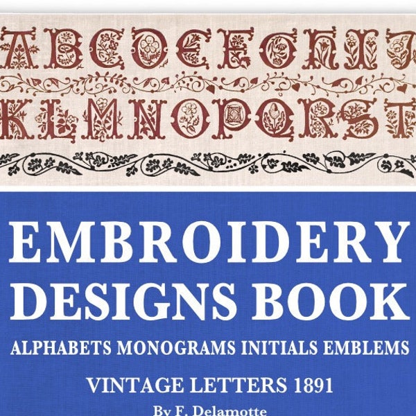 1200 MONOGRAMS & CIPHERS Vintage Illustrated Designs for Embroidery ...