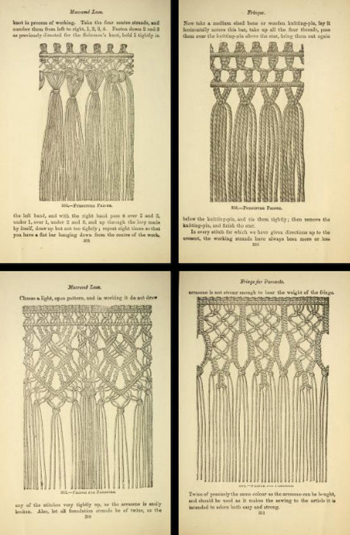 Rare Illustrated Macrame Pattern Book Weaving Designs Macrame - Etsy