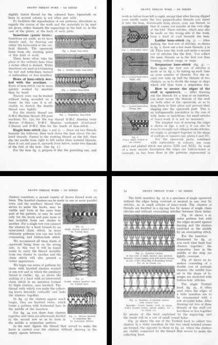 DRAWN THREAD WORK Embroidery Patterns Designs Stitches - Etsy