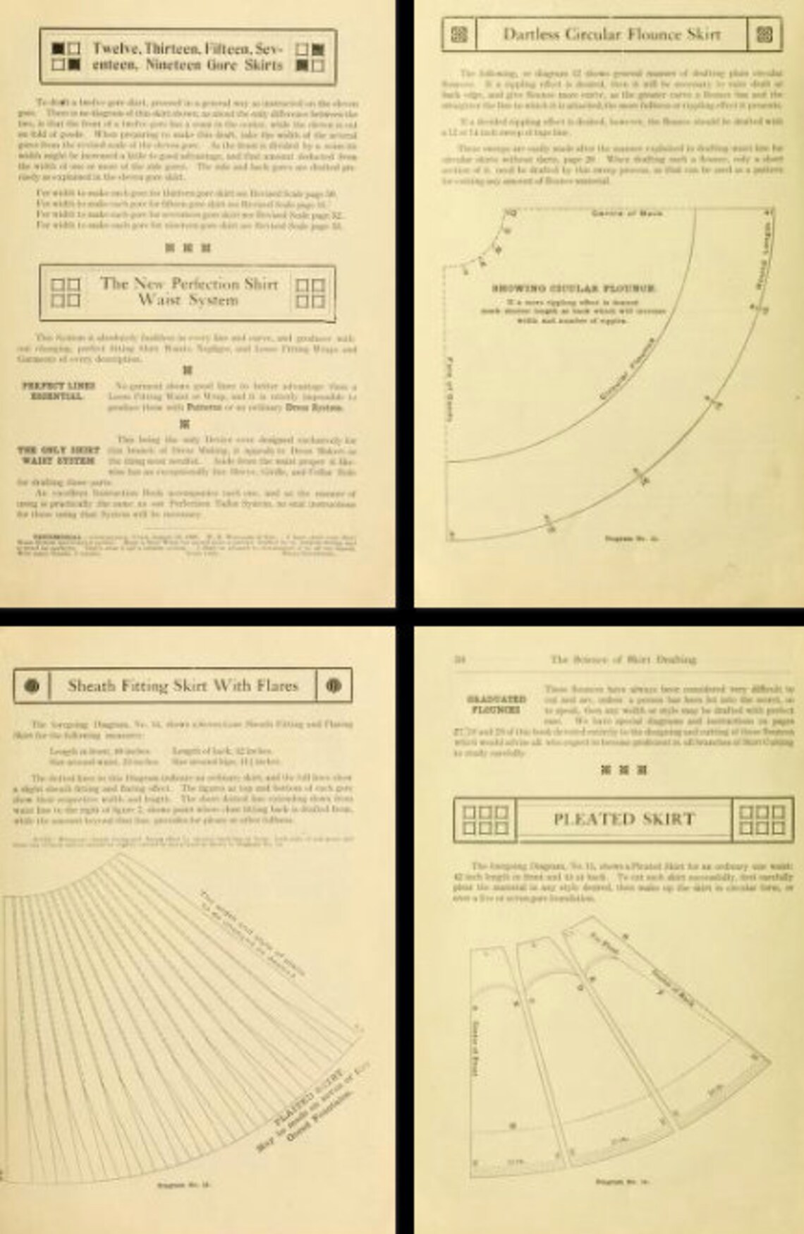 Victorian Skirt Patterns: 1908 Drafting Guide (PDF Download) - Etsy UK
