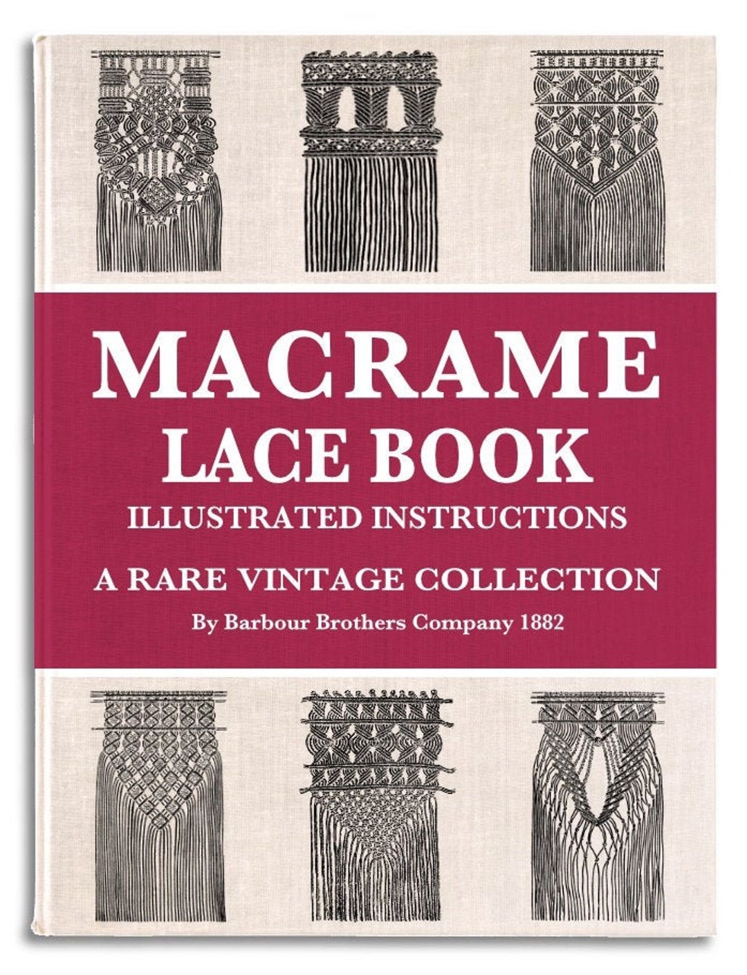 Rare Illustrated MACRAME LACE PATTERN Book Weaving Designs Macrame ...