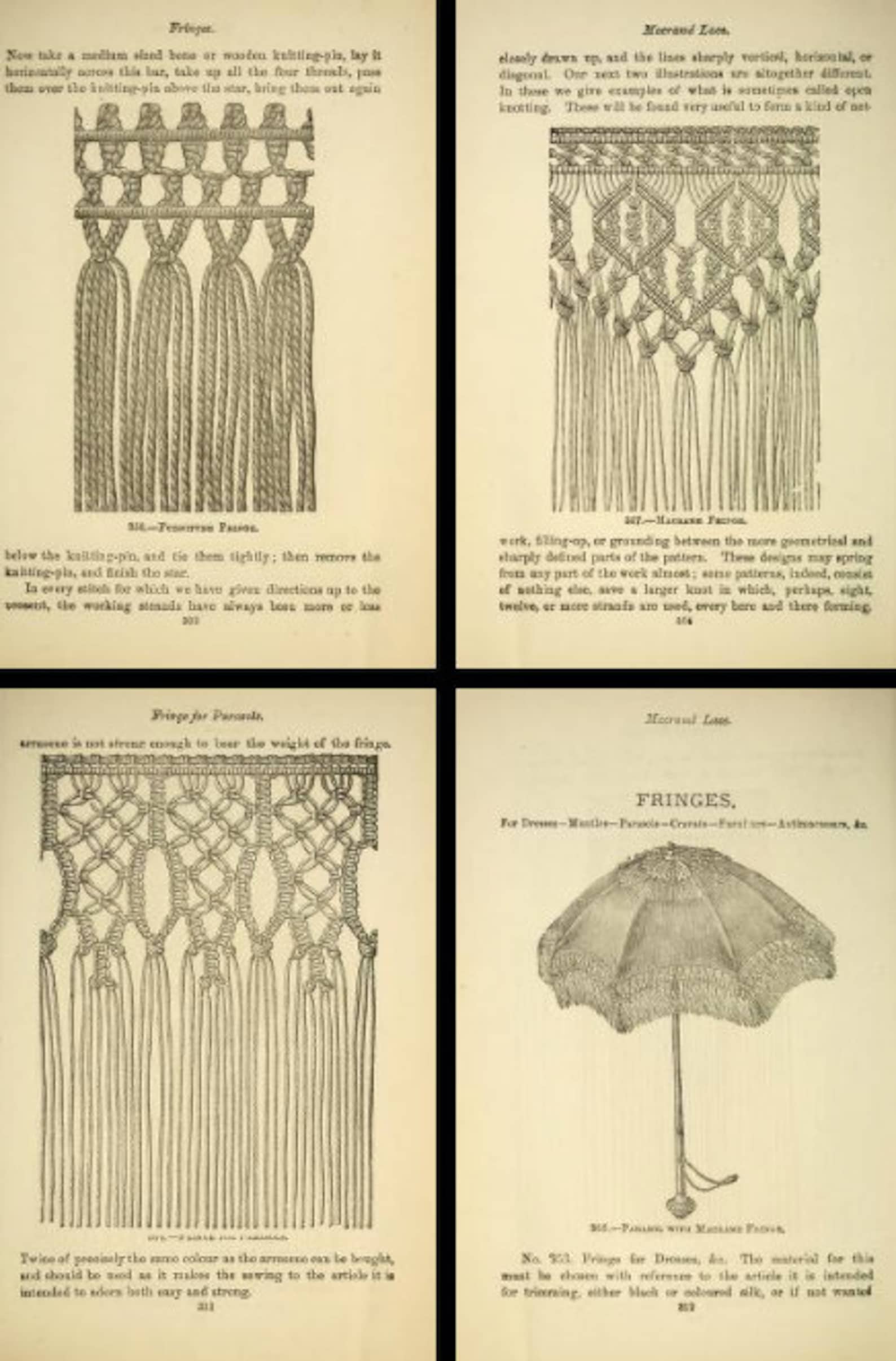 Rare Illustrated Macrame Pattern Book Weaving Designs Macrame - Etsy