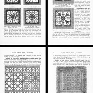 DRAWN THREAD WORK Embroidery Patterns Designs Stitches Hardanger Punto ...