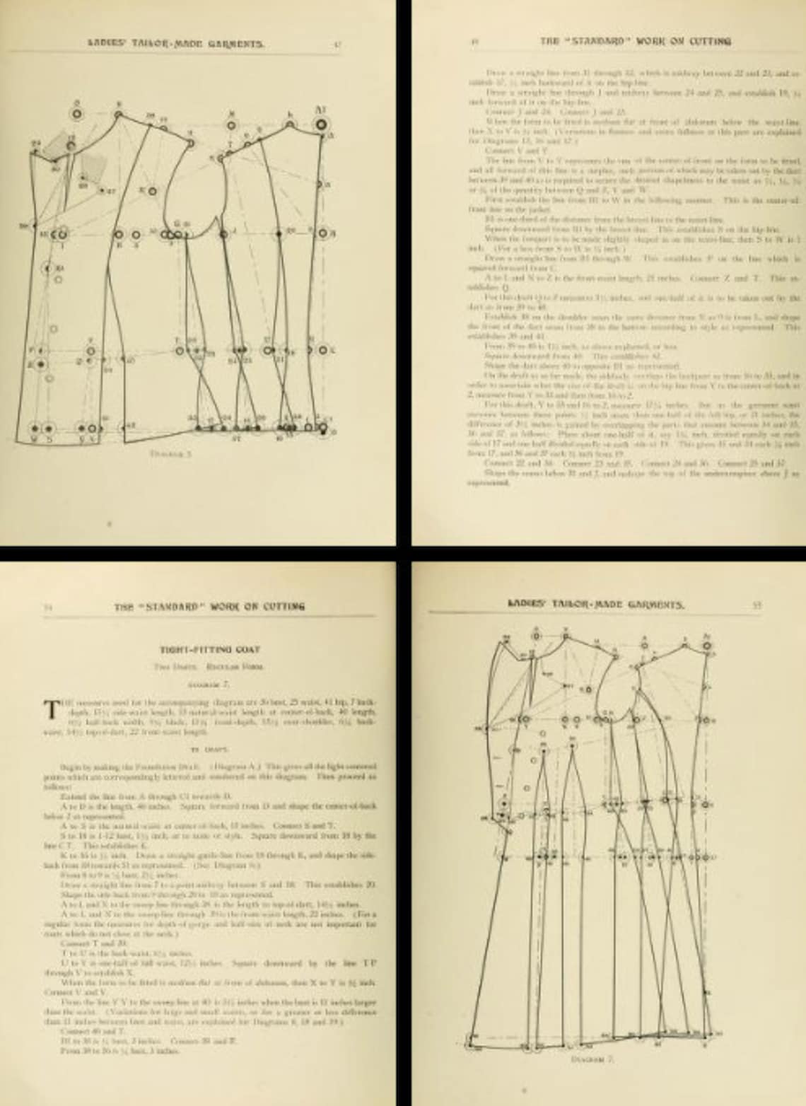 VICTORIAN DRESS PATTERN Cutting Illustrated Sewing Book for - Etsy
