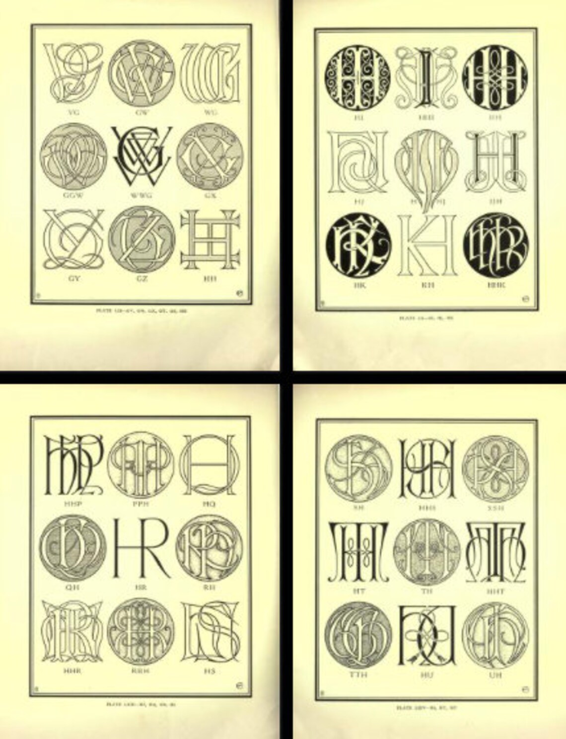 1200 MONOGRAMS & CIPHERS Vintage Illustrated Designs for - Etsy