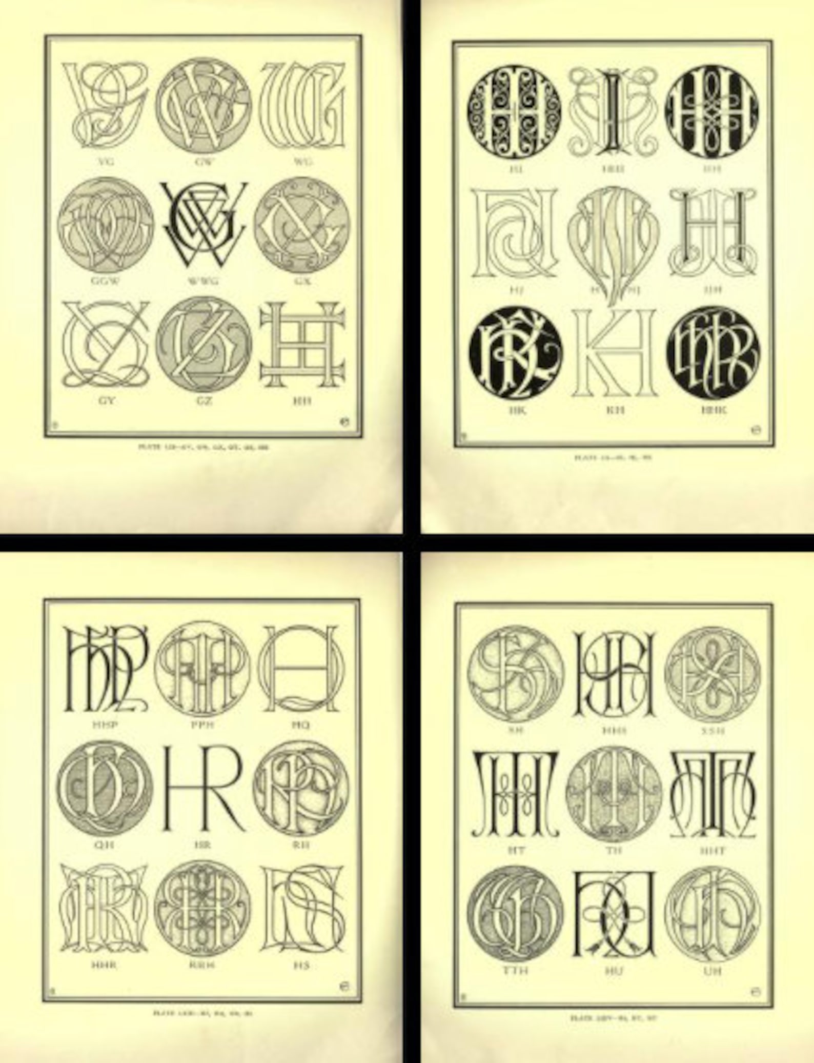 1200 MONOGRAMS & CIPHERS Vintage Illustrated Designs for - Etsy