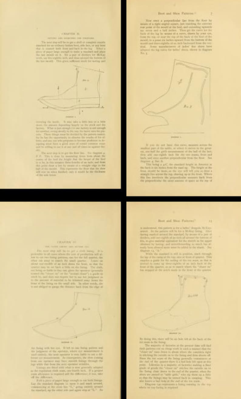 Vintage Boot & Shoe Patterns: 1899 Shoemaking Guide (PDF Download) - Etsy