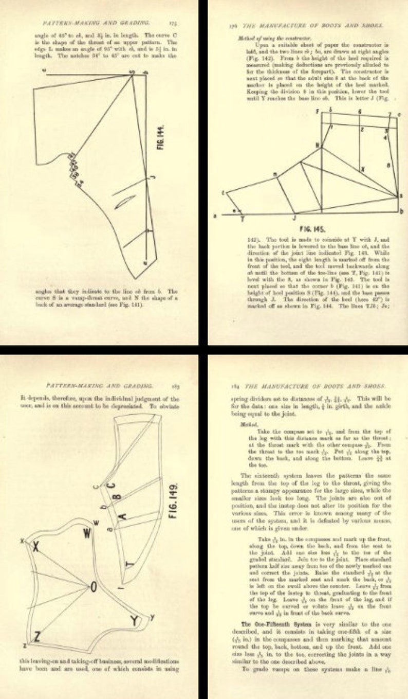 How to MAKE BOOTS and SHOES Vintage Patterns and Designs With - Etsy