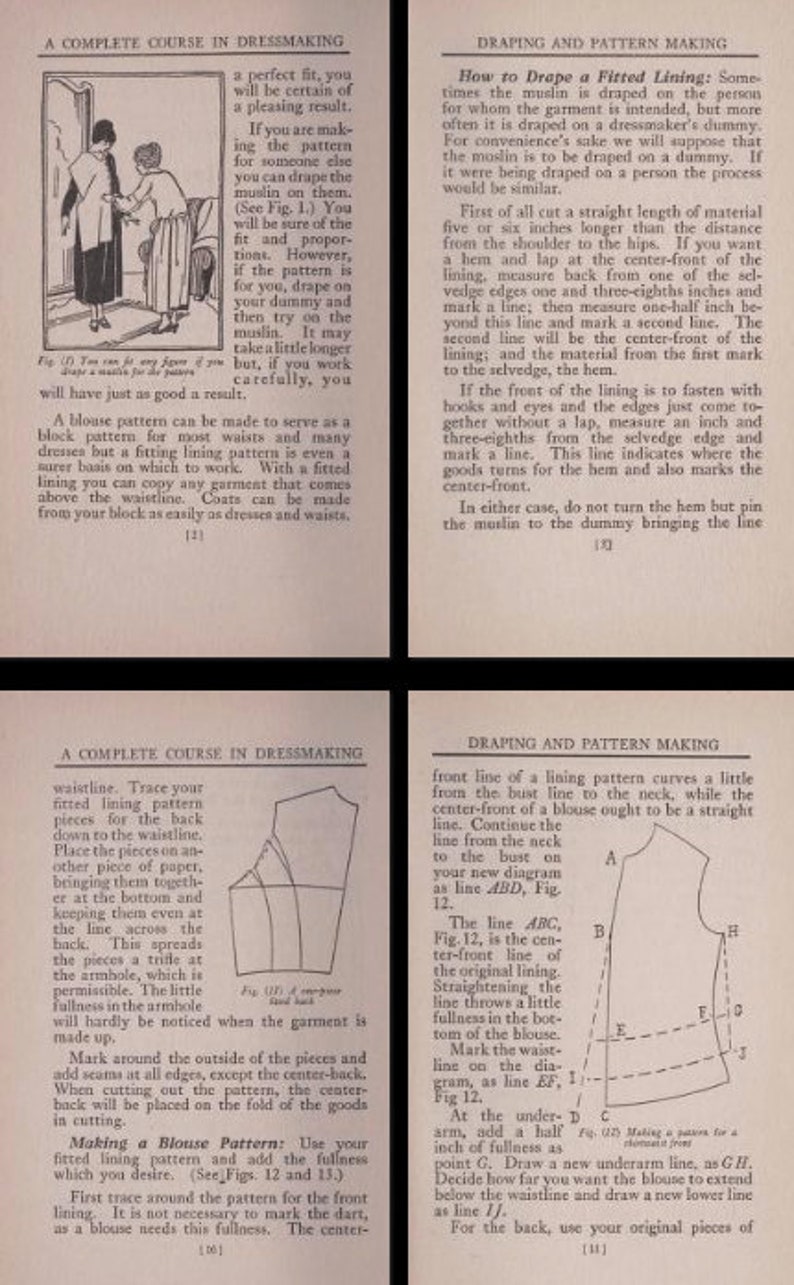 Art Deco Dress Patterns: 1922 Dressmaking Course (PDF Download) - Etsy