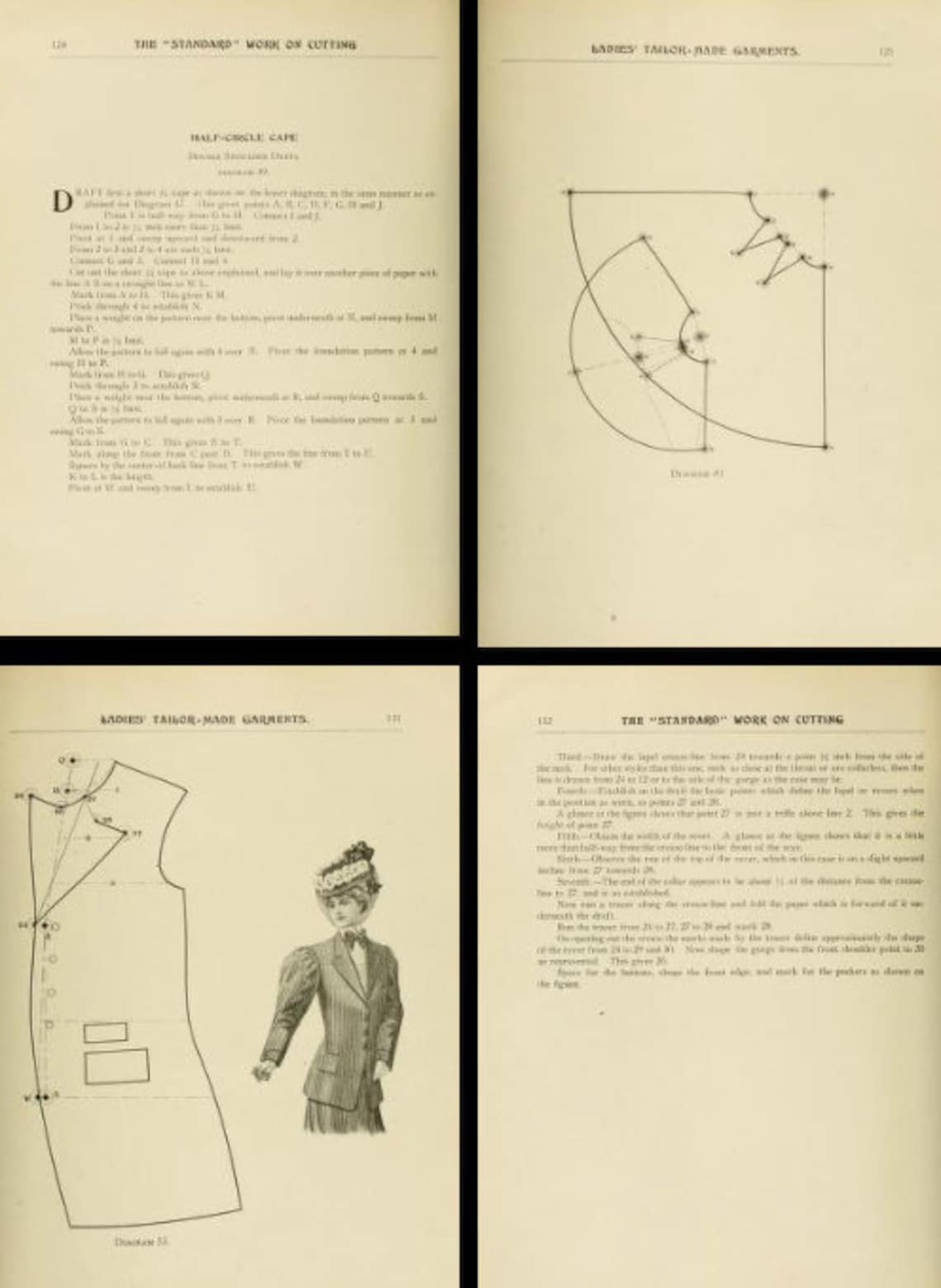 VICTORIAN DRESS PATTERN Cutting Illustrated Sewing Book for - Etsy