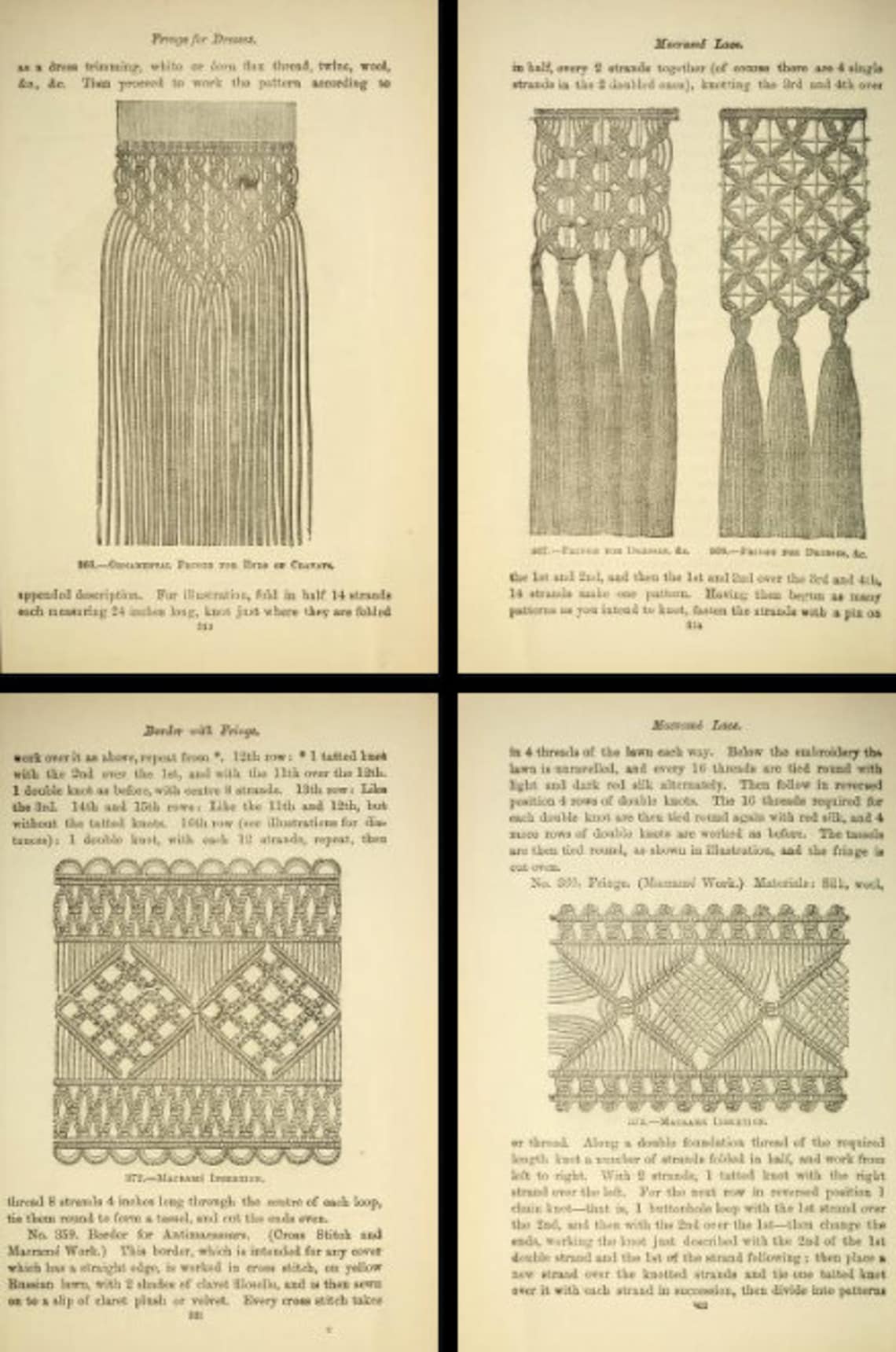 Rare Illustrated Macrame Pattern Book Weaving Designs Macrame - Etsy