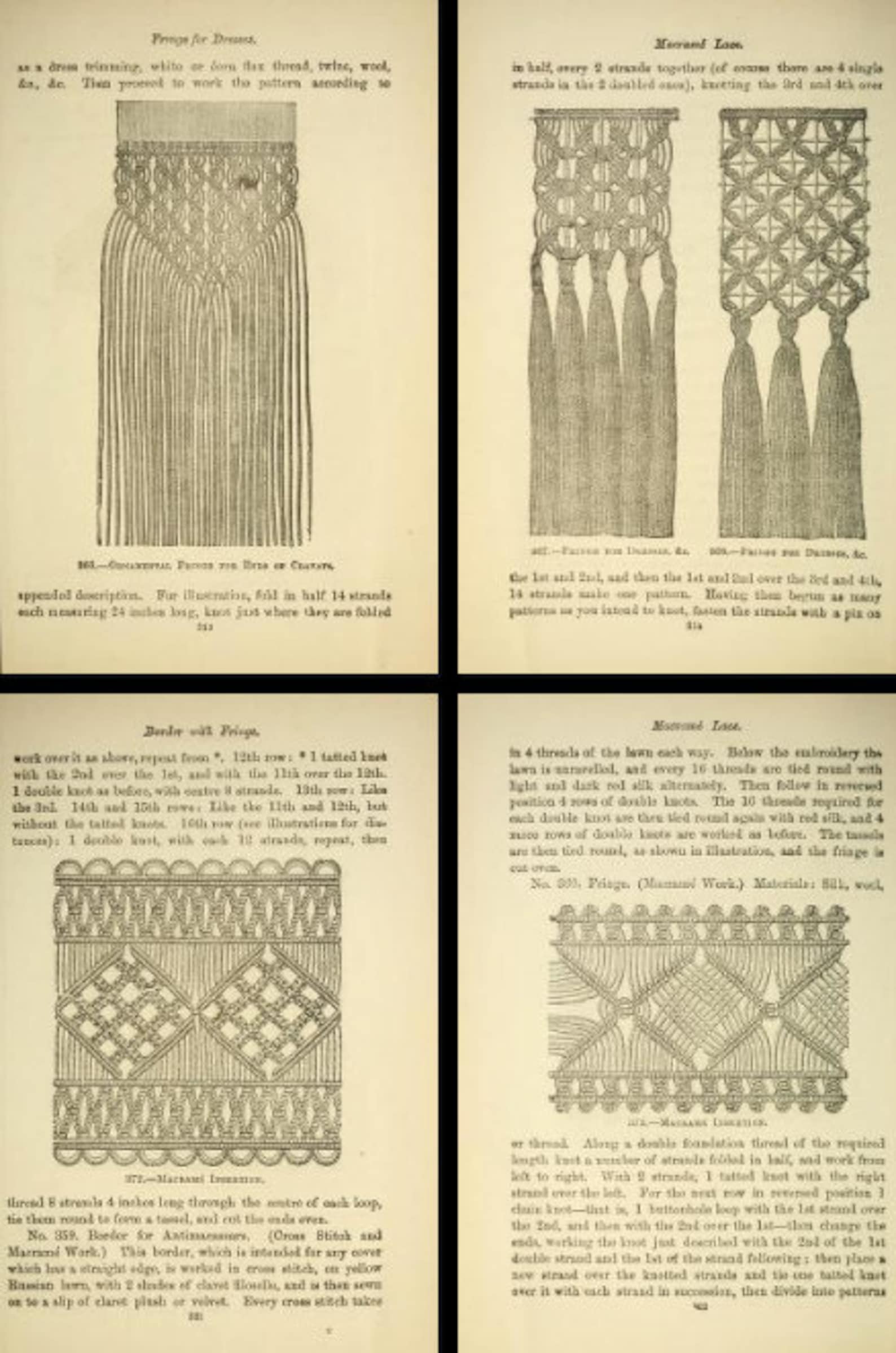 Rare Illustrated Macrame Pattern Book Weaving Designs Macrame - Etsy