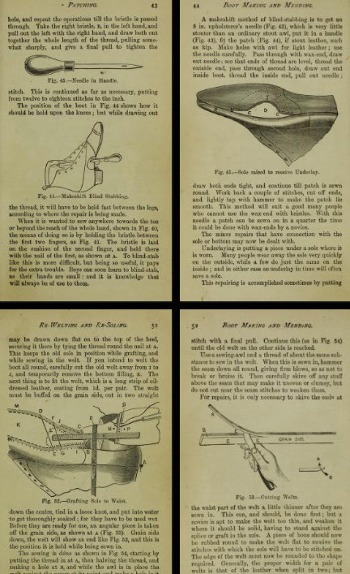 SHOE MAKING Shoe and Boot Repair Rare Illustrated Vintage PDF | Etsy
