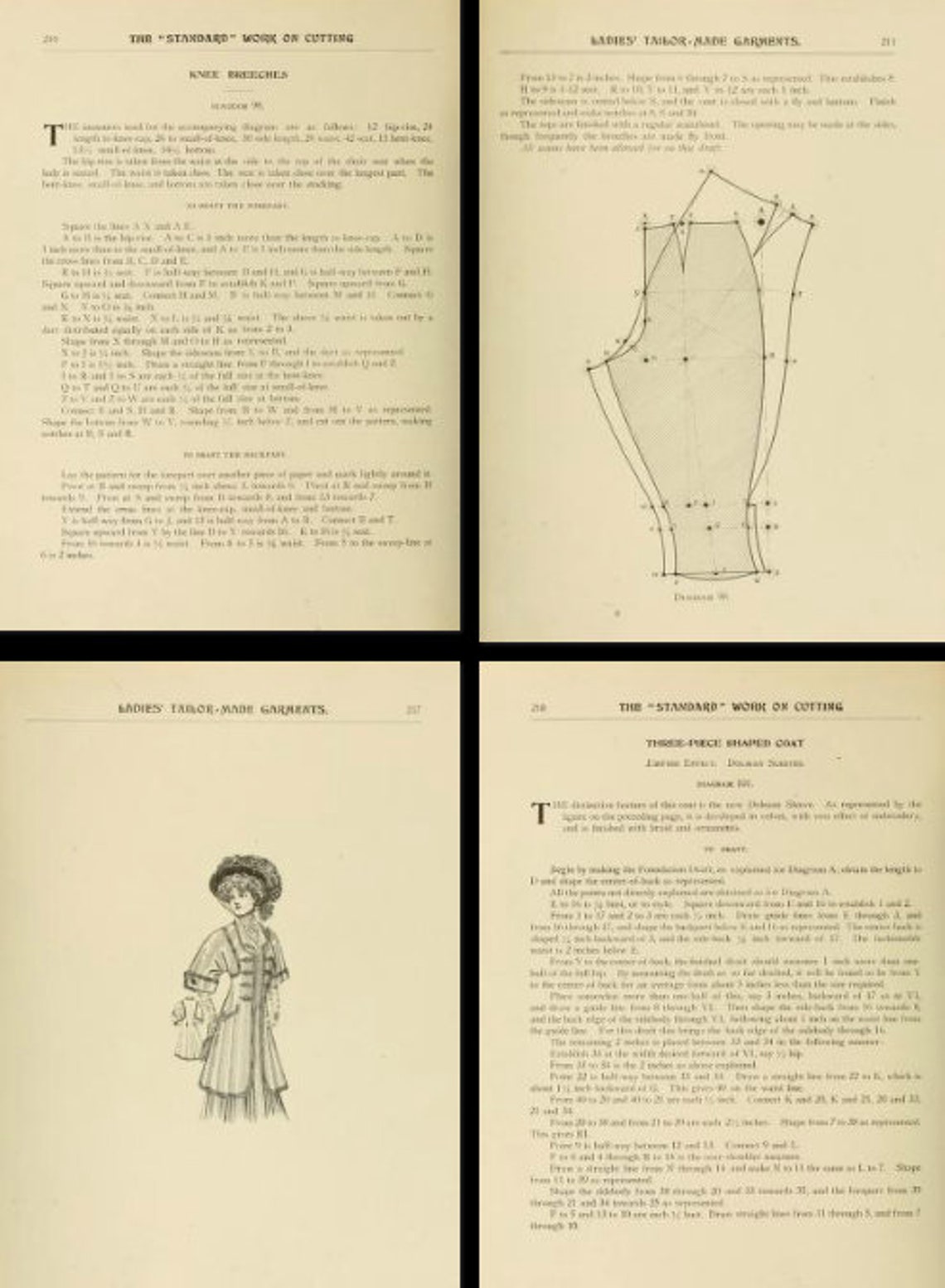 VICTORIAN DRESS PATTERN Cutting Illustrated Sewing Book for - Etsy