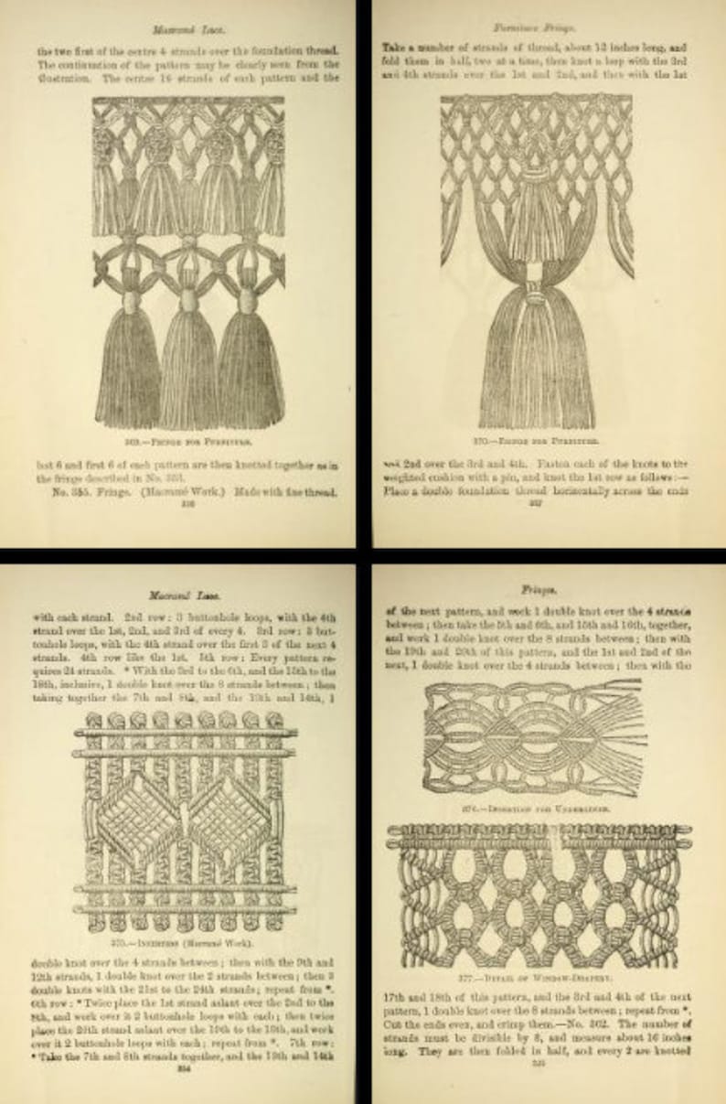 Rare Illustrated Macrame Pattern Book Weaving Designs Macrame - Etsy
