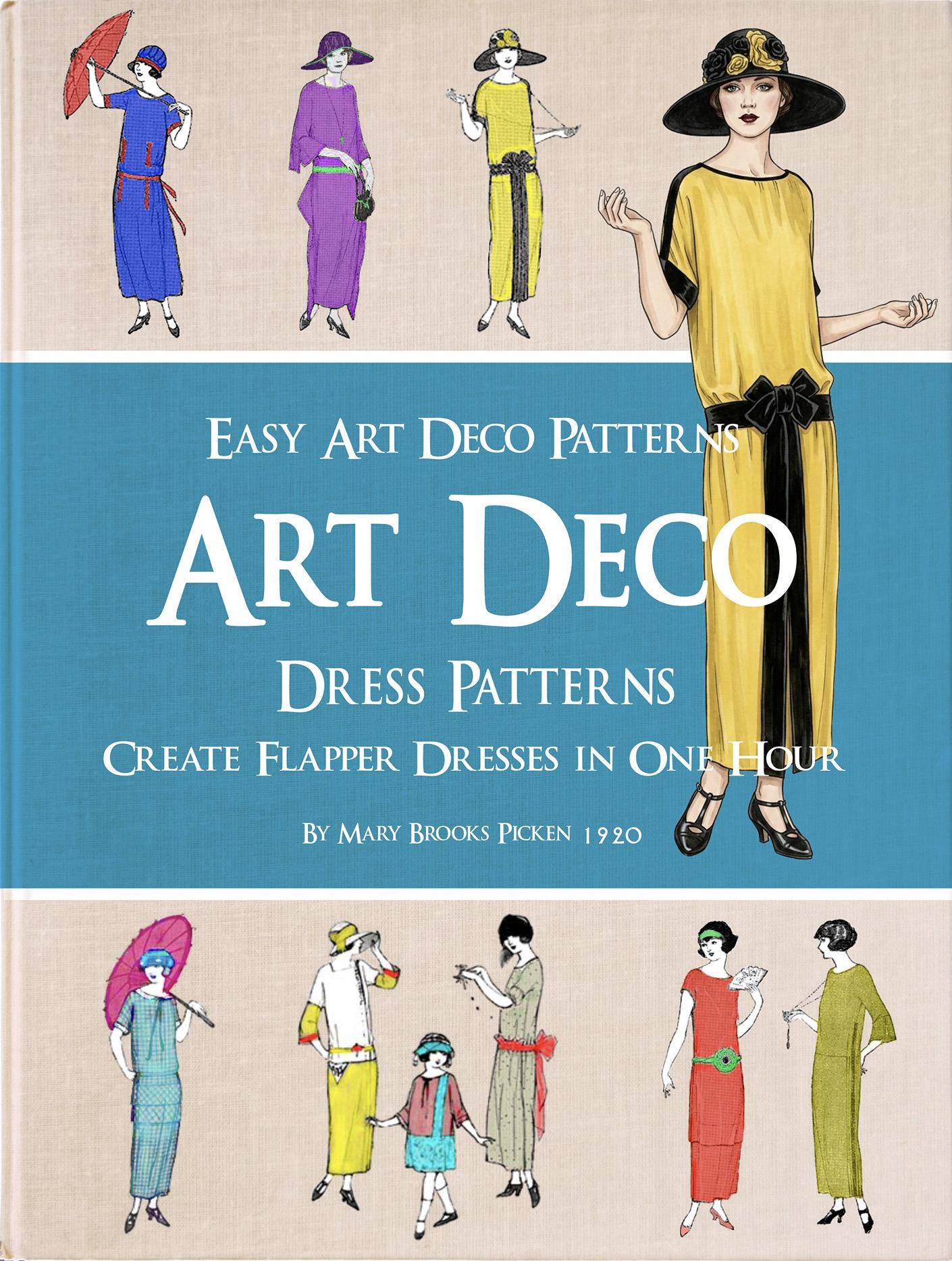 Art Deco Flapper Dress Pattern: 1920s Style Sewing Guide (PDF Download ...