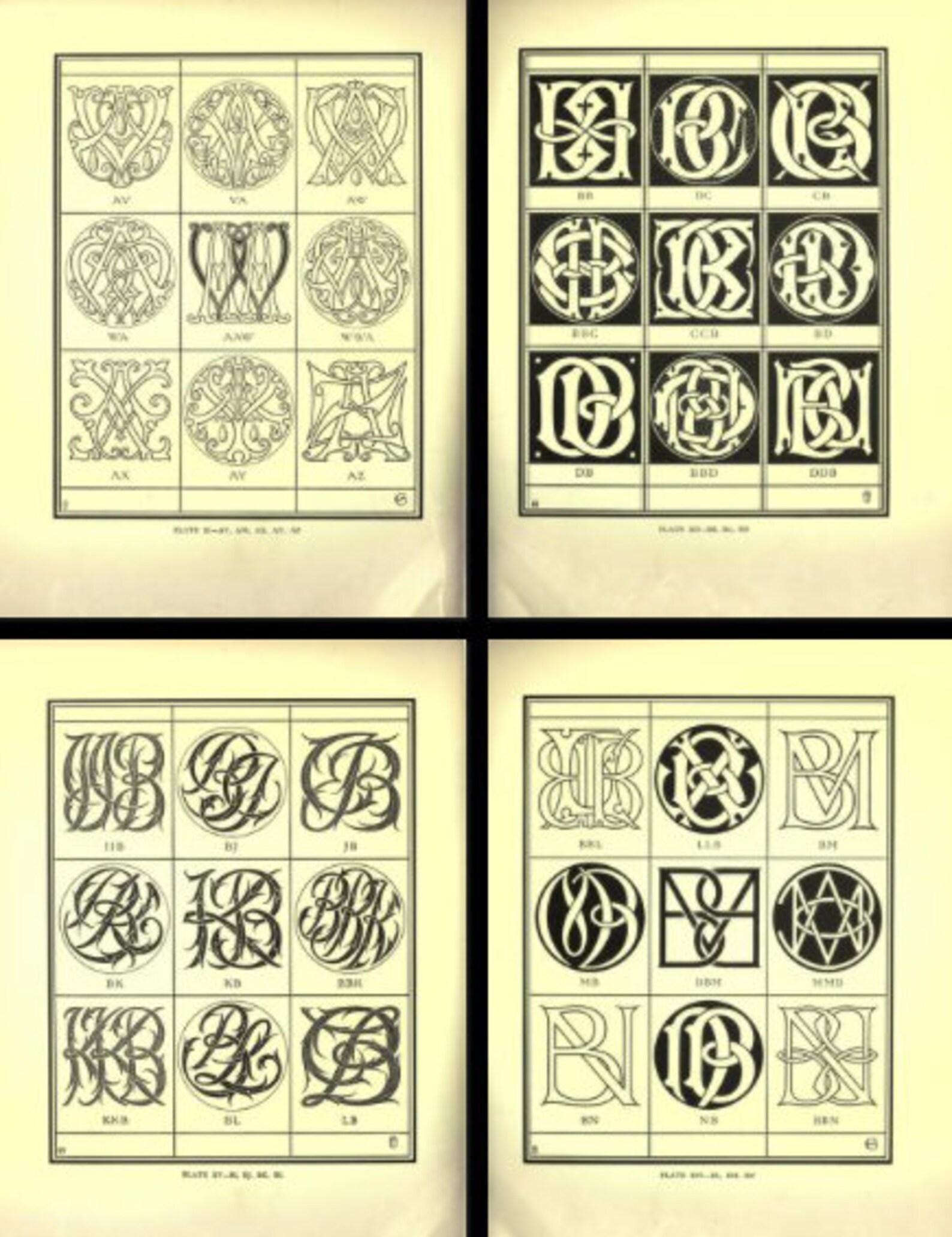 1200 MONOGRAMS & CIPHERS Vintage Illustrated Designs for - Etsy