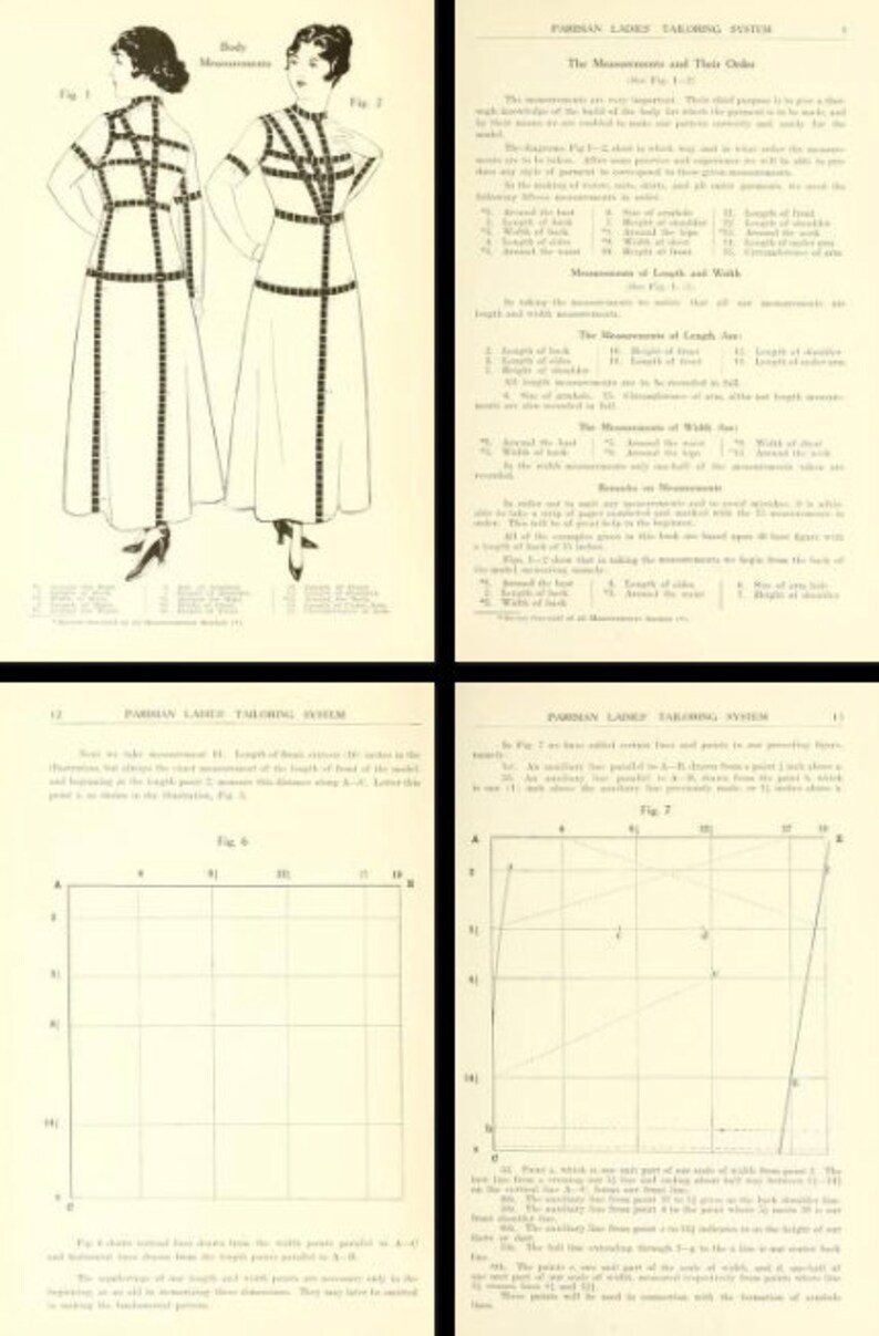 1920s Tailoring System: Vintage Dress Patterns, Art Deco Fashion (PDF ...