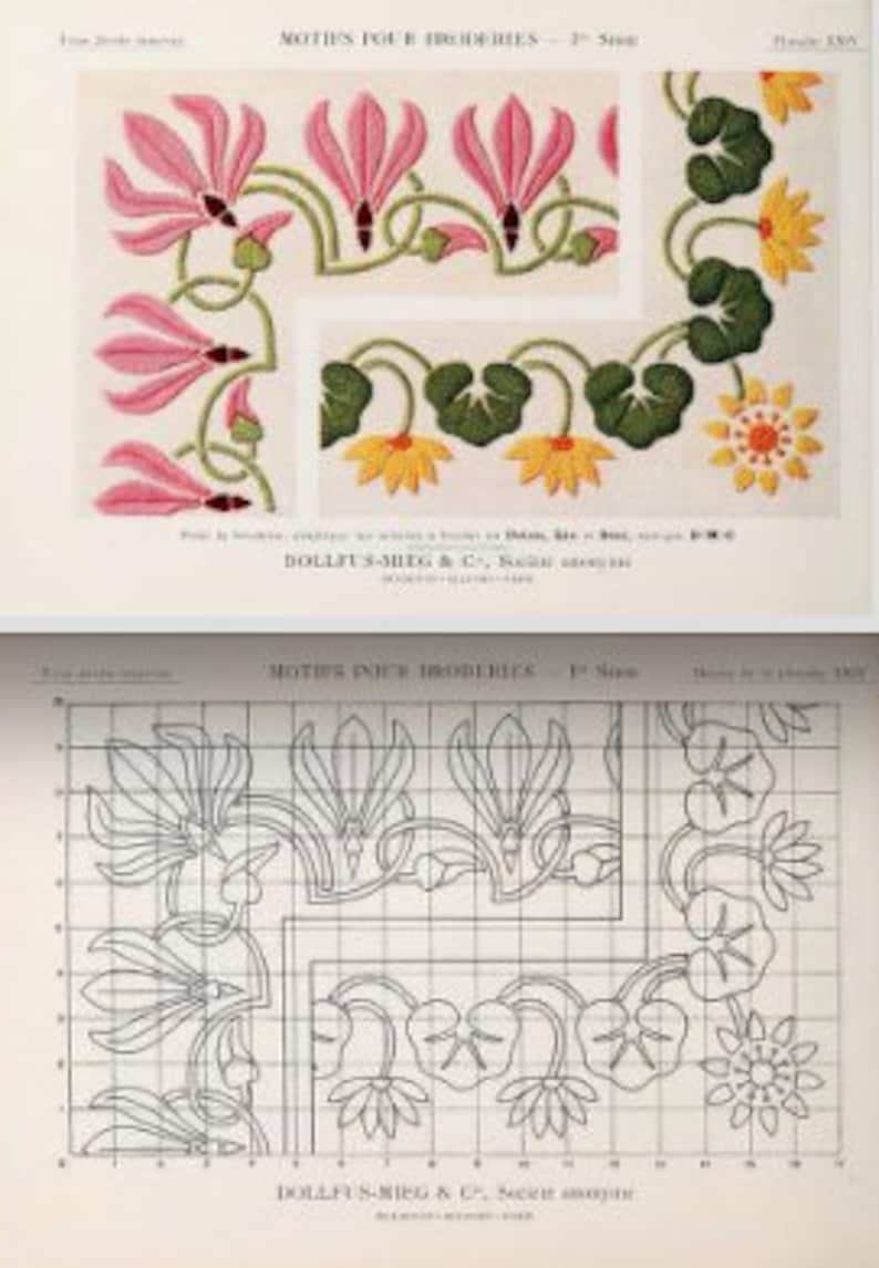 French Embroidery Motifs: Vintage Designs & Patterns (PDF) - Etsy